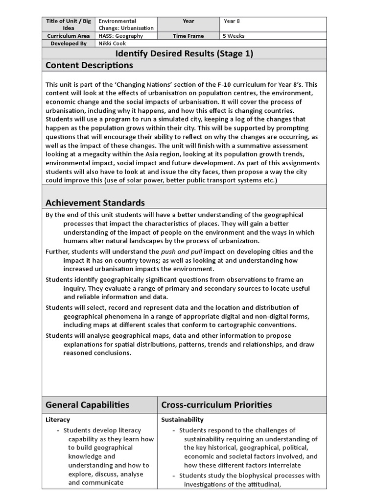Unit Plan | PDF | Geography | Educational Technology