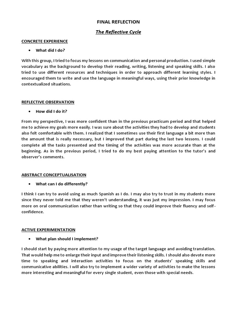 TPD 2019 - Final Reflection - Svidersky - Primary | PDF