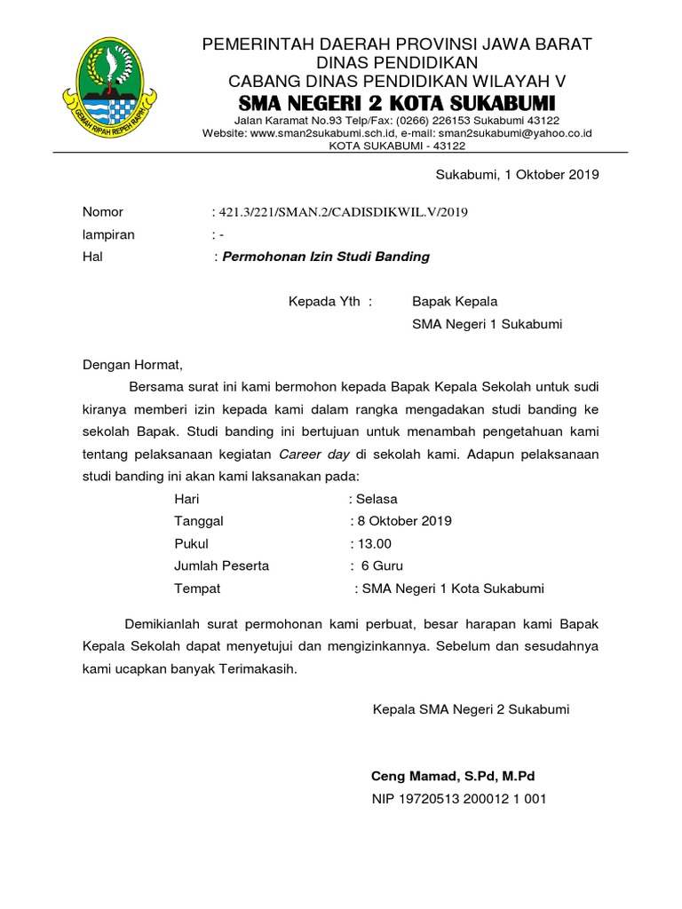 Surat Studi Banding | PDF
