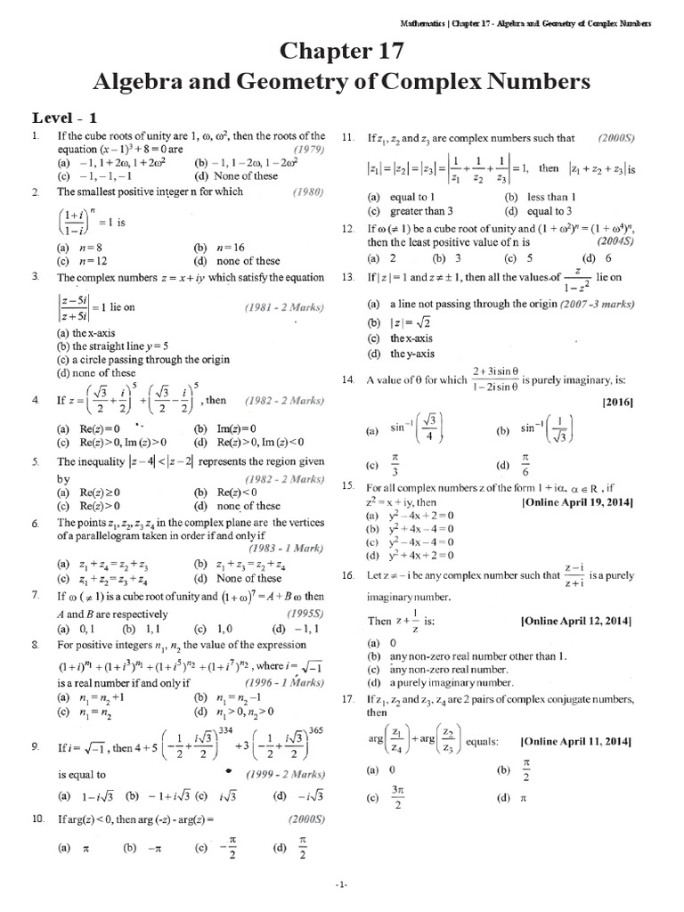 Complex Numbers: Algebra & Geometry | PDF | Geometry | Abstract Algebra