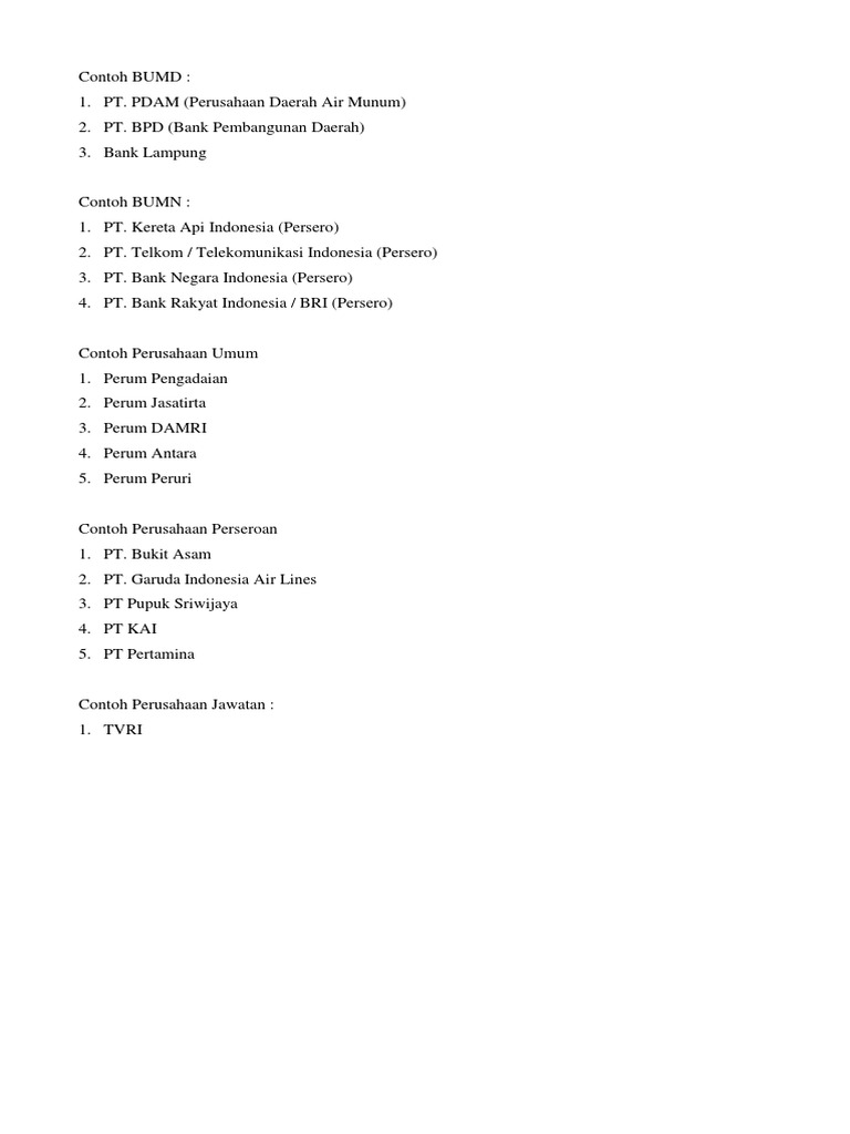 Contoh BUMD | PDF
