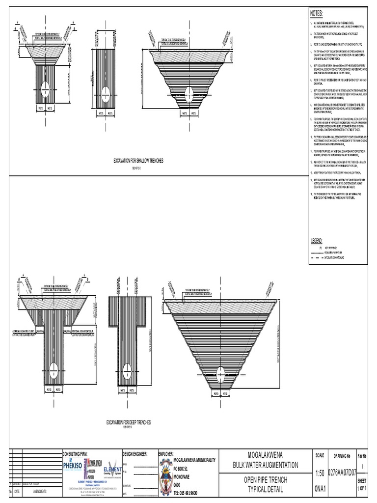 Trench Excavation Diagram | PDF | Topsoil | Trench