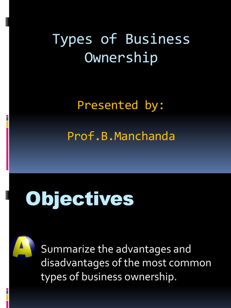 Types of Business Ownership | PDF | Corporations | Partnership