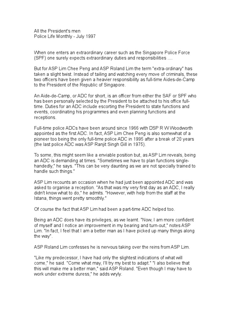 Duties of An Adc | PDF | Military Organization | Military