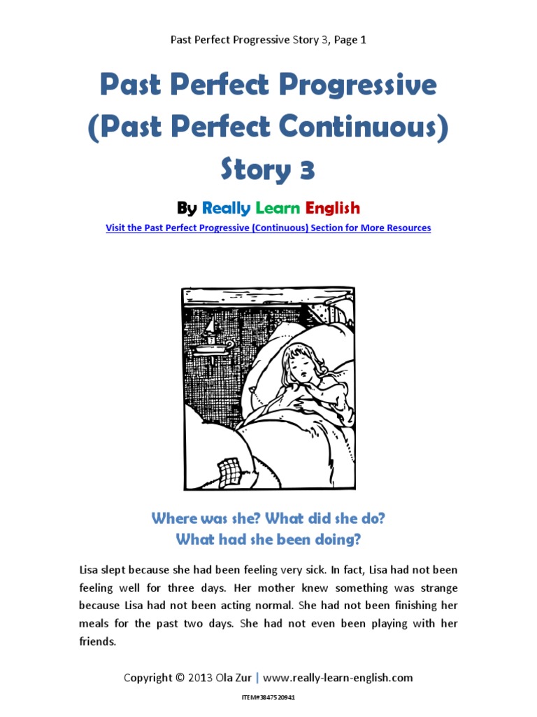 Past Perfect Progressive Story 3 | PDF | Question | Morphology