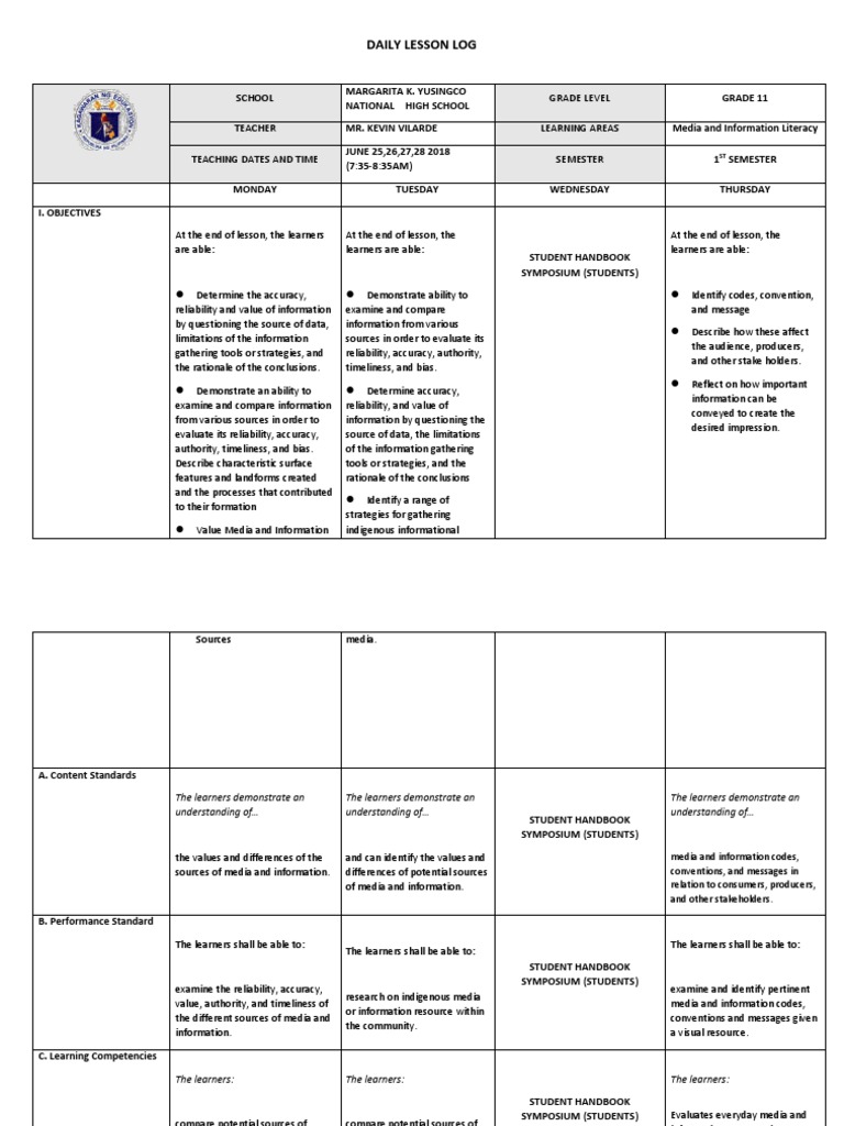 Media and Information Literacy (Week 4) | PDF | Information Literacy ...