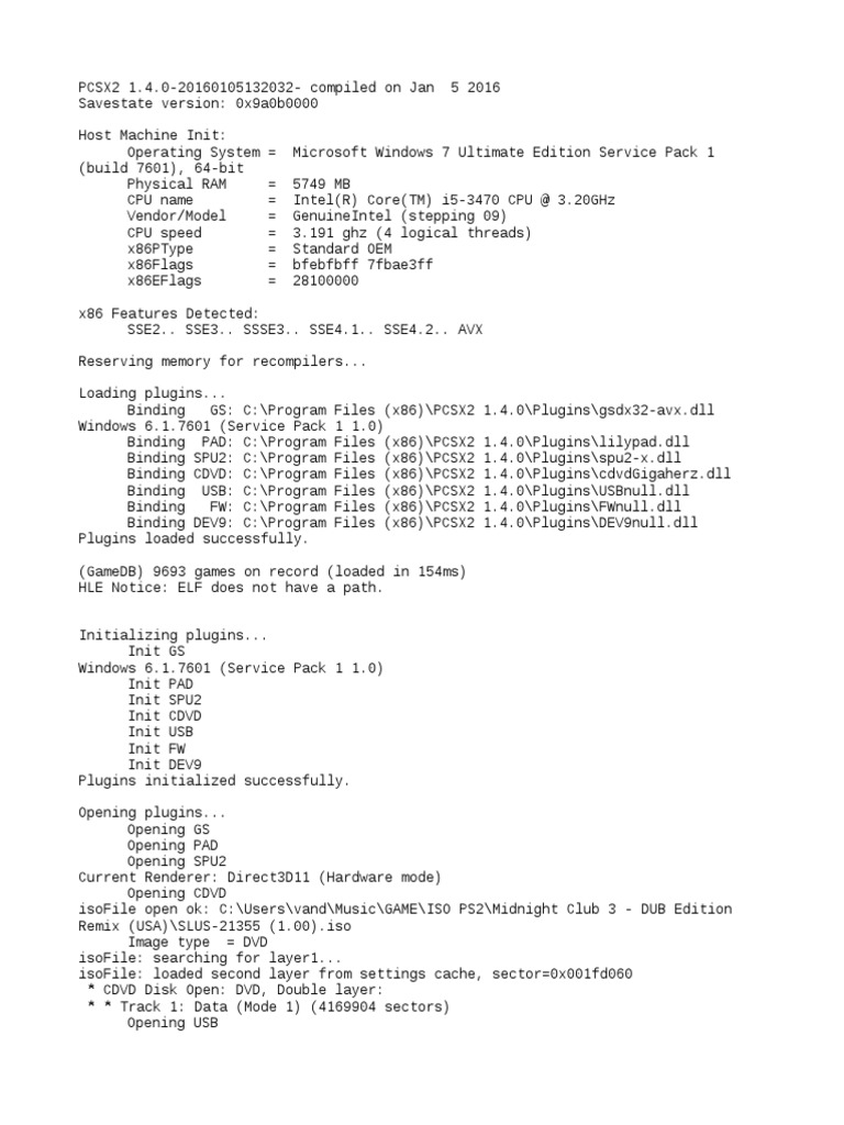 Emu Log | PDF | Booting | Bios
