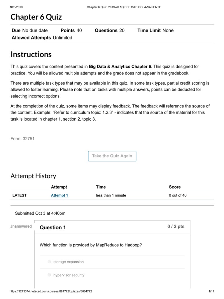 An Analysis of a Chapter 6 Quiz on Big Data Concepts from NETACAD | PDF | Software As A Service ...