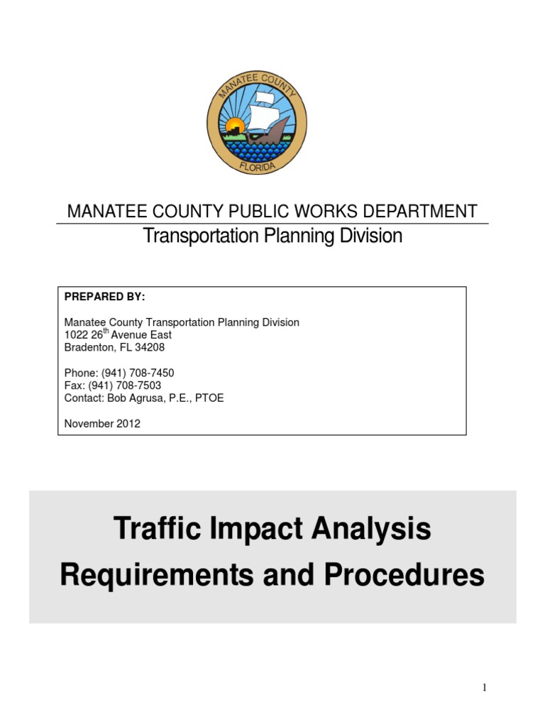 Traffic Impact Analysis Requirements and Procedures: Transportation ...