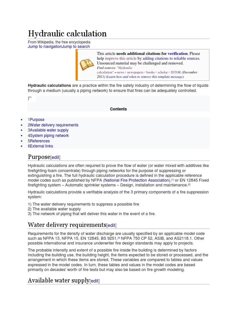 Hydraulic Calculation | PDF | Chemical Engineering | Computing And ...