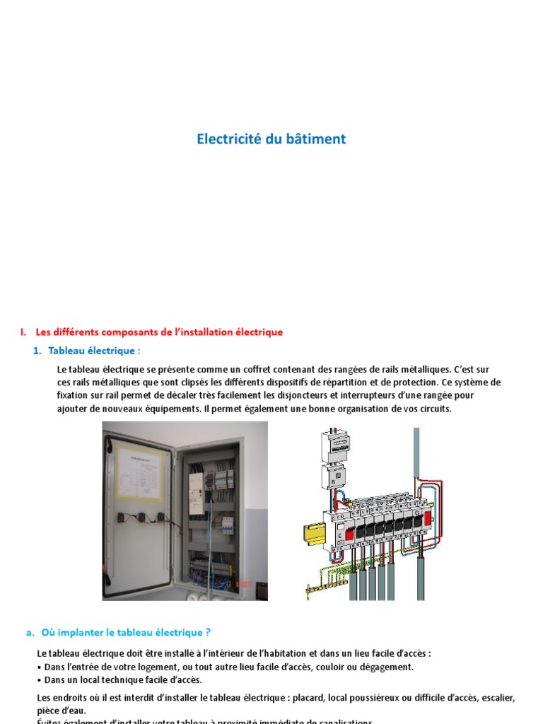 Cours Electricite Du Batiment | PDF | Interrupteur | Électricité