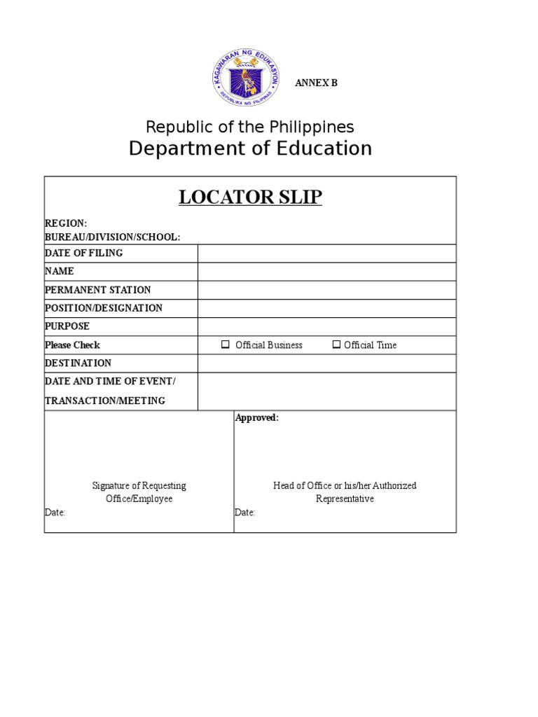 Locator Slip | PDF