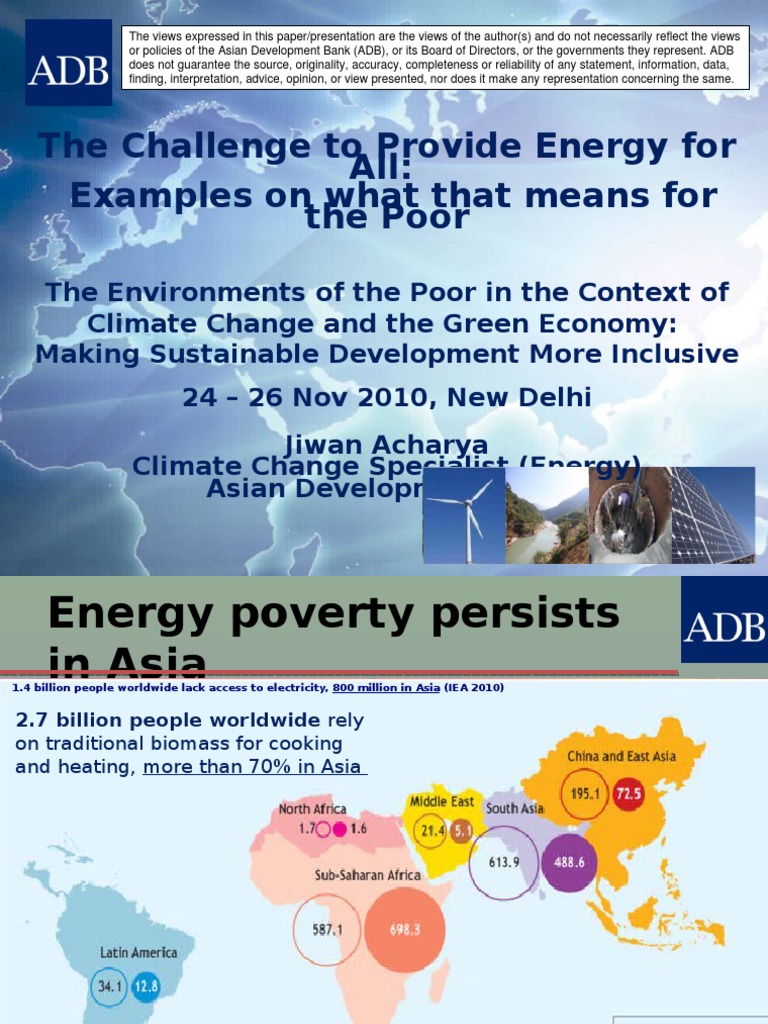 Challenges To Provide Energy For All and Examples On What That Means ...