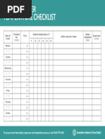 Fridge Freezer Temperature Checklist PDF | PDF