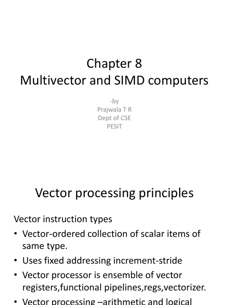 Vector and SIMD Computers | PDF | Central Processing Unit | Concurrent Computing