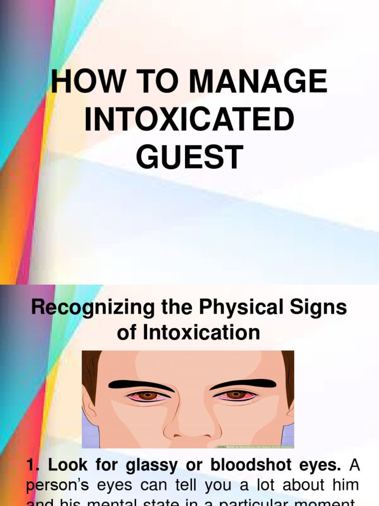 How To Manage Intoxicated Guest | PDF | Alcohol Intoxication ...