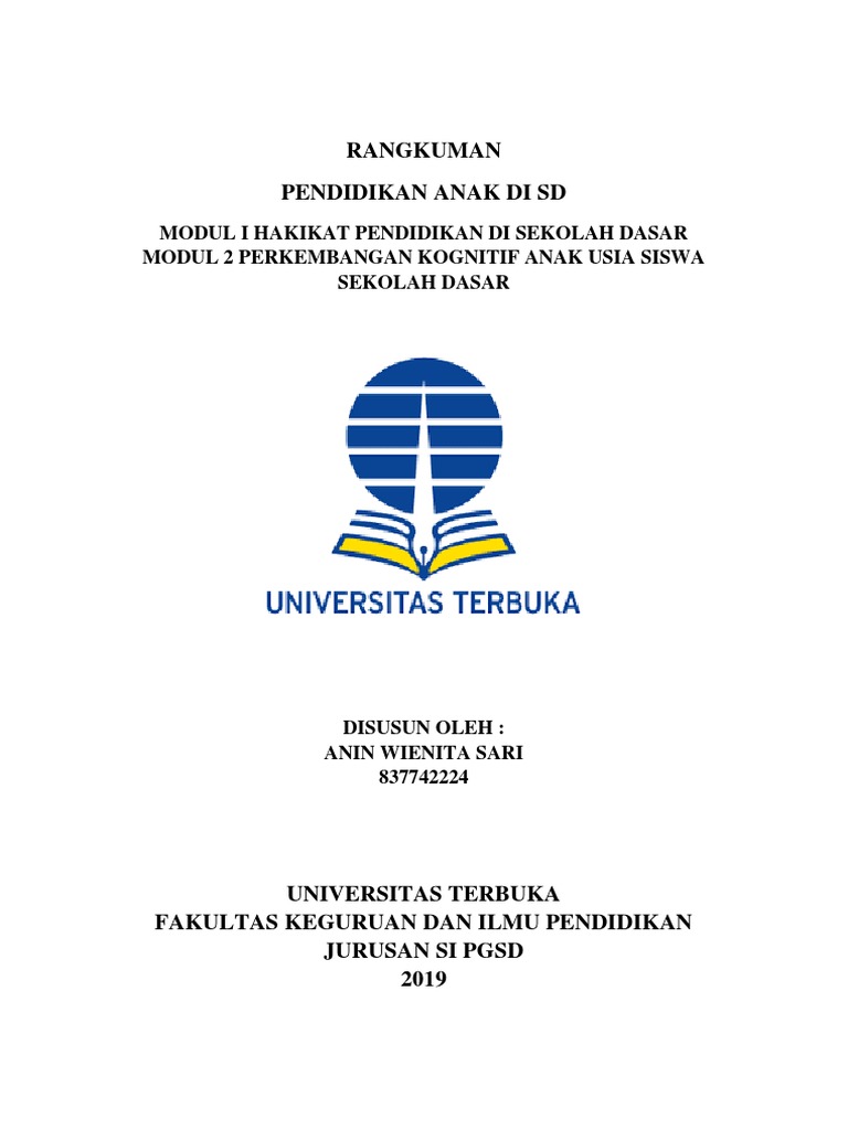 Rangkuman Modul Pendidikan Anak SD | PDF