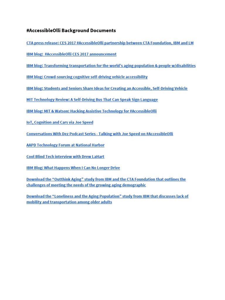 Accessible Olli Background Documents | PDF