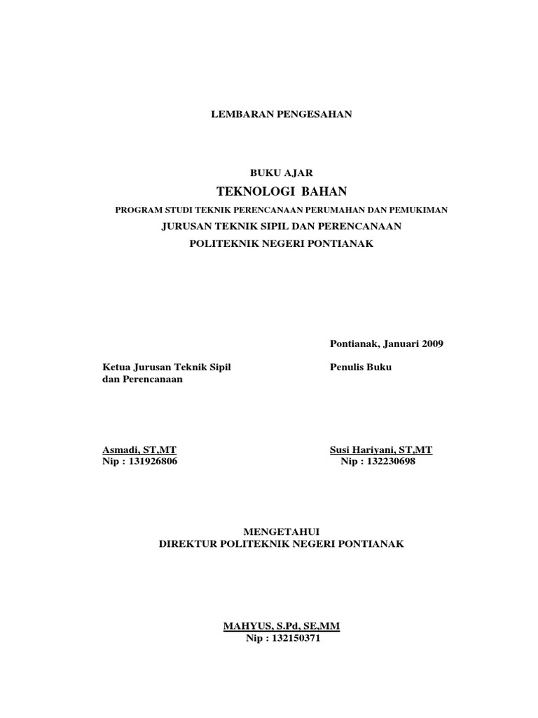 Teknologi Bahan untuk Teknik Sipil | PDF