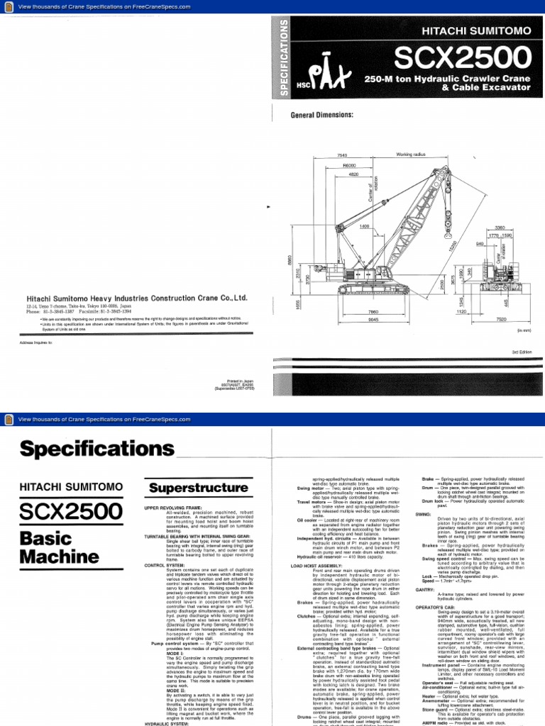 Sumitomo SCX2500 | PDF
