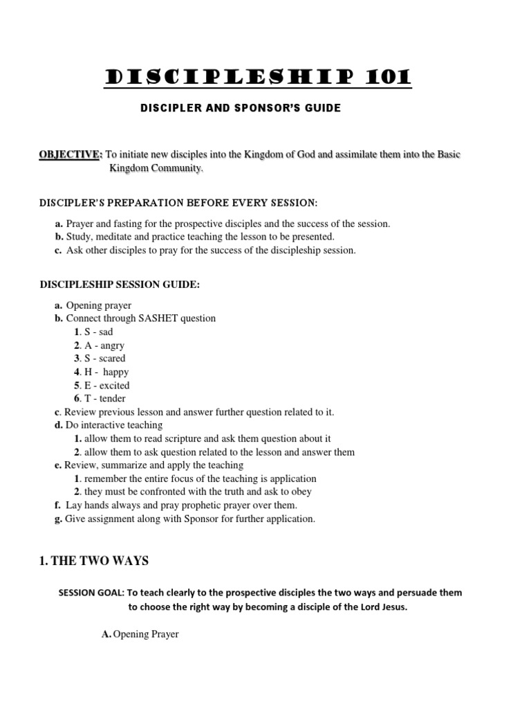 Discipleship 101: Kingdom Community | PDF | Baptism | Disciple (Christianity)