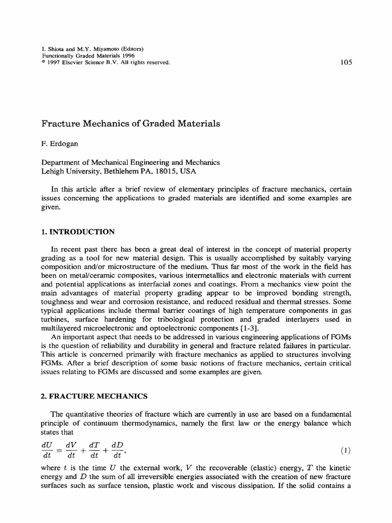 (Doi 10.1016 - B978-044482548-3 - 50019-6) Erdogan, F. - Functionally ...