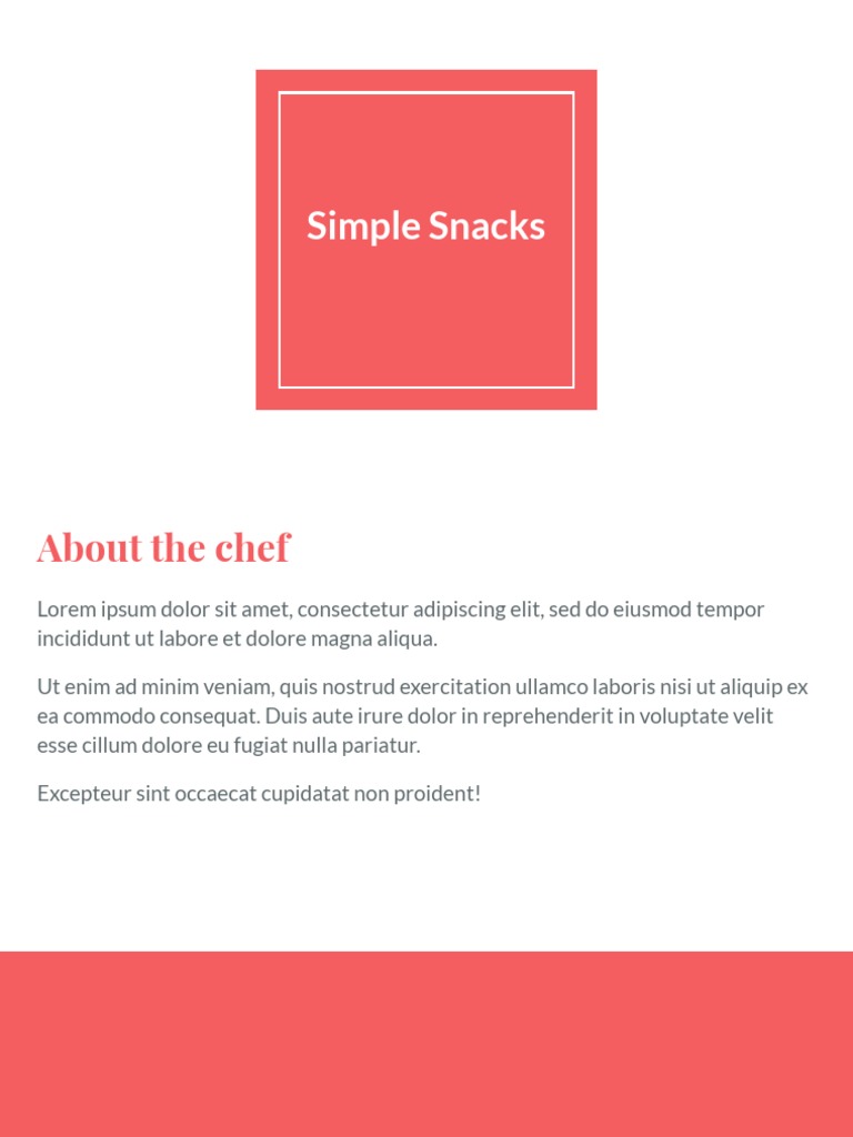Simple Snacks | PDF