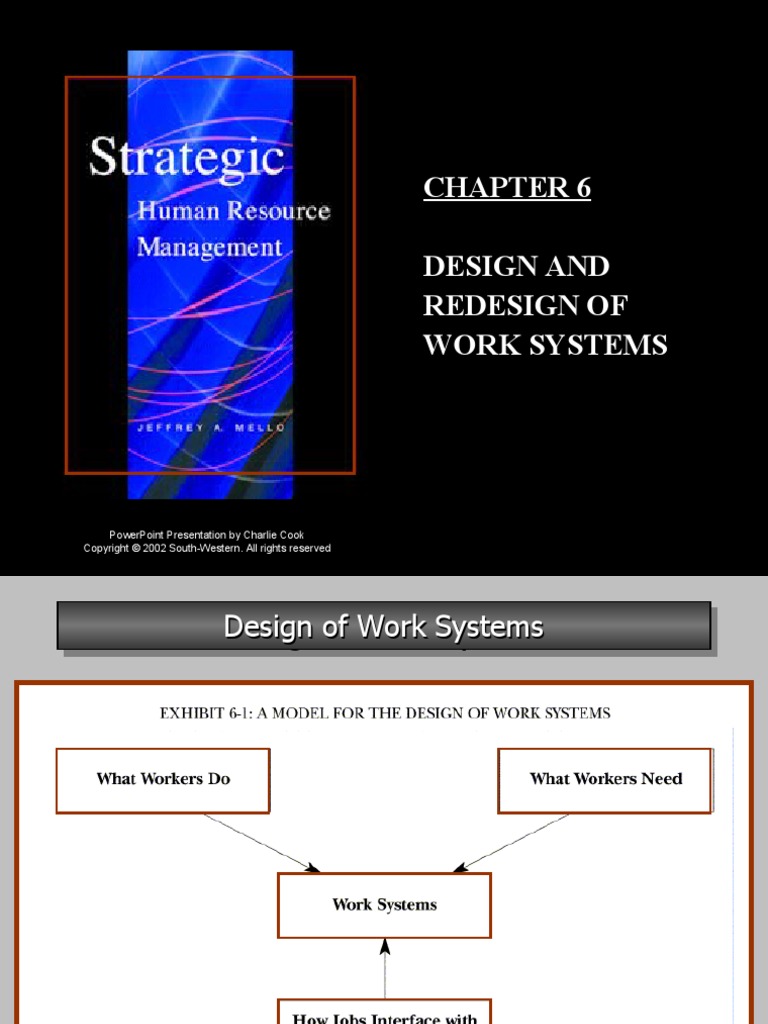 Design and Redesign of Work Systems: Powerpoint Presentation by Charlie ...