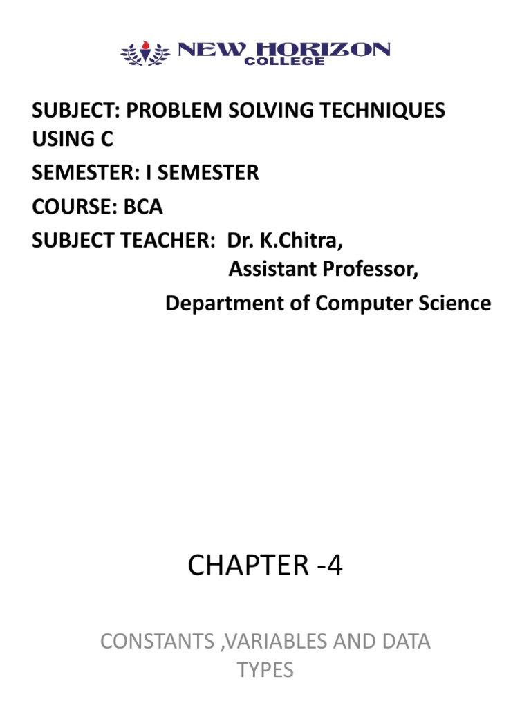 Constants Variables | PDF | Integer (Computer Science) | Data Type Constants Variables | PDF | Integer (Computer Science) | Data Type