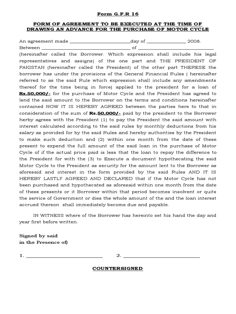 Form GFR 16 - For M | PDF | Loans | Liability (Financial Accounting)