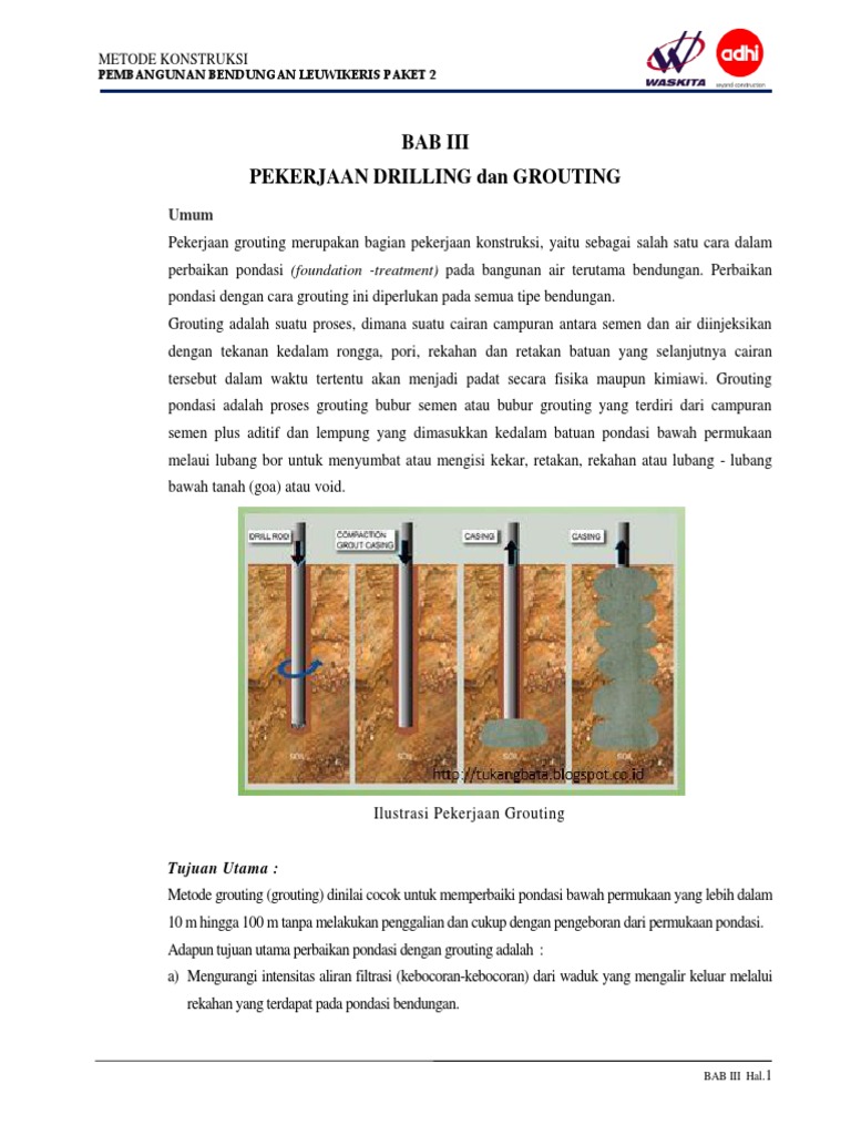 Metode Drilling Dan Grouting | PDF
