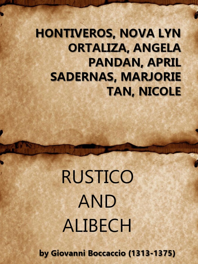 Alibech and Rustico: A Decameron Tale | PDF | Giovanni Boccaccio | The ...