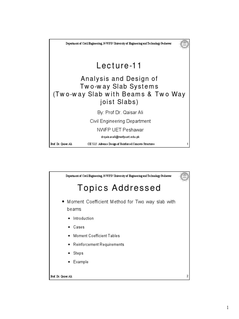 Two-Way Slab Design Methods Explained | PDF | Beam (Structure ...