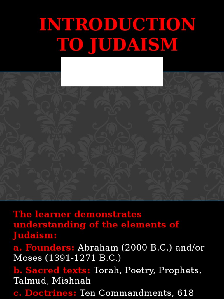 Introduction To Judaism | PDF | Jewish Holidays | High Holy Days
