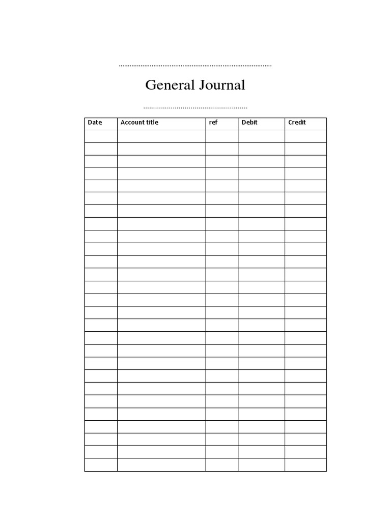 General Journal | PDF