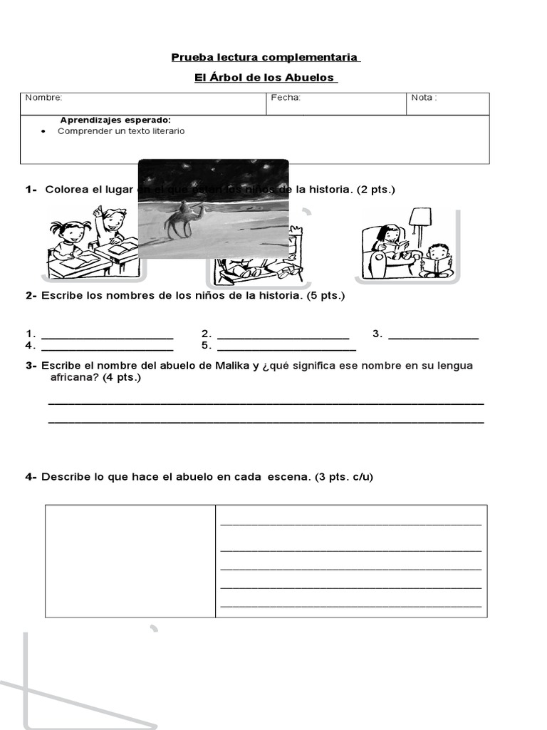 Prueba de El Arbol de Los Abuelos | PDF