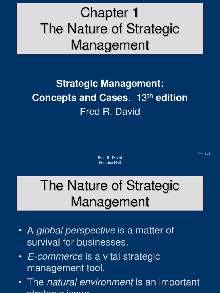 Strategic Management Chapter 1 Slide | PDF | Business Ethics | Strategic Management