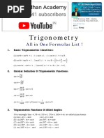 Trigonometric Formulas ALL IN ONE | PDF | Trigonometric Functions ...