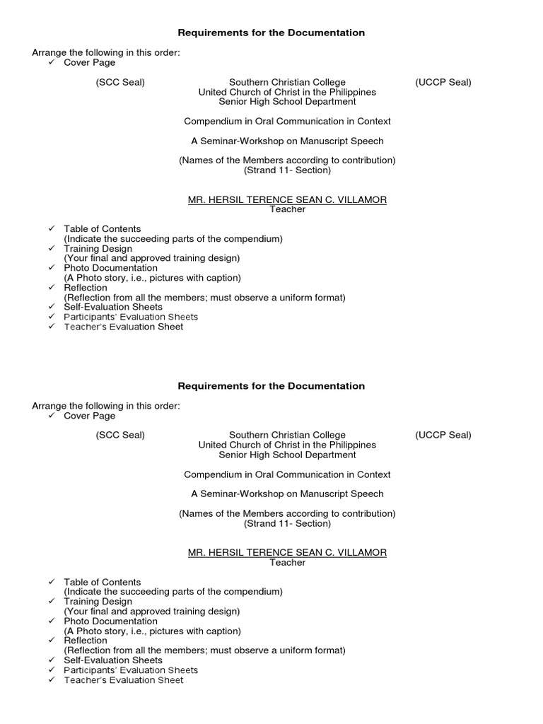 Documentation Seminar-Workshop | PDF