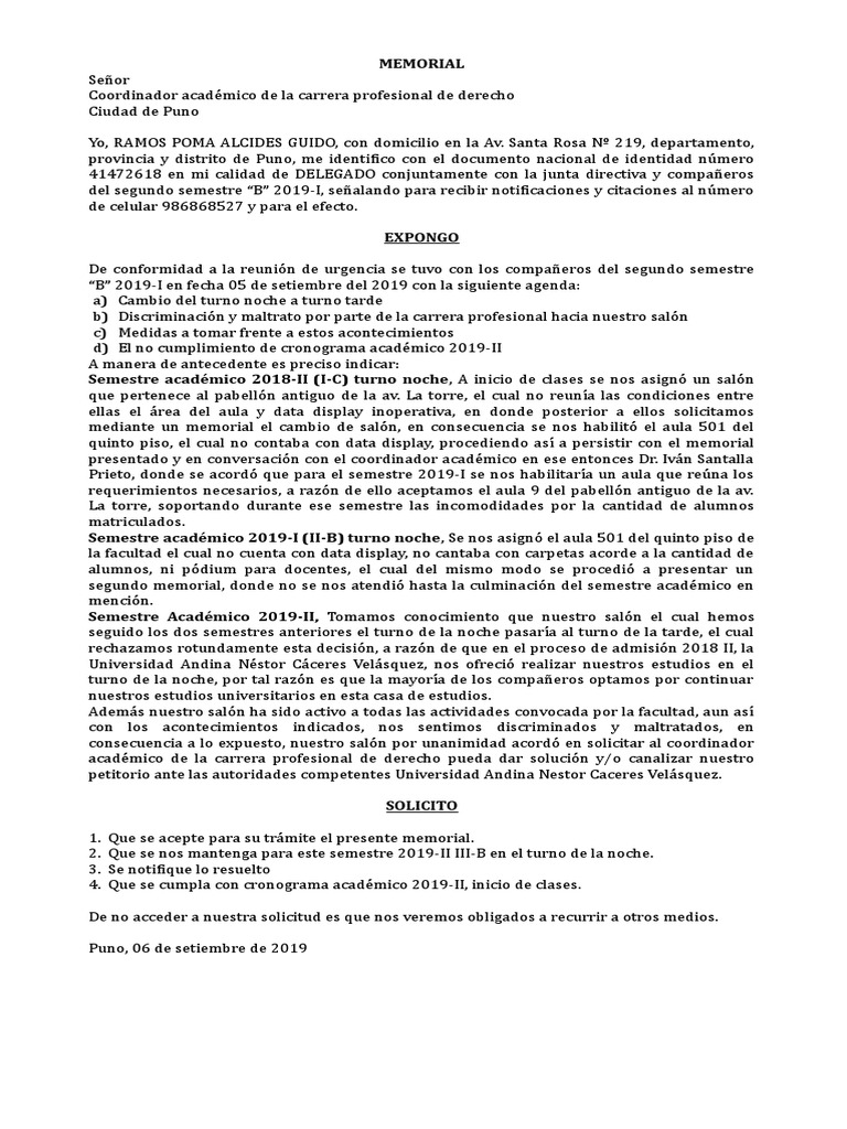 Modelo de Memorial | PDF