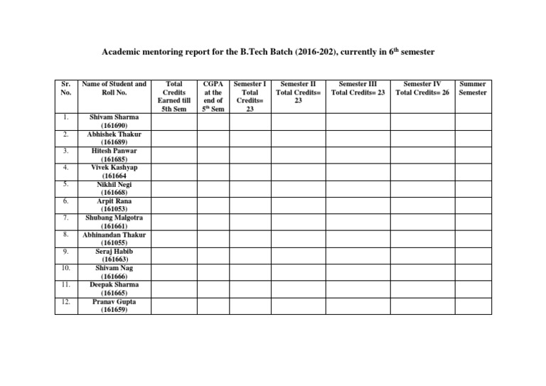 Academic Mentoring Report | PDF