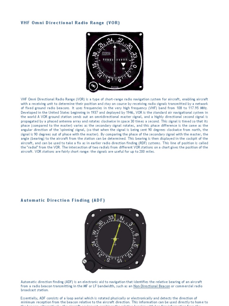 VHF Omni Directional Radio Range (VOR) | PDF | Airship | Radio