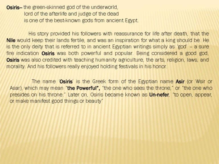 Osiris | PDF
