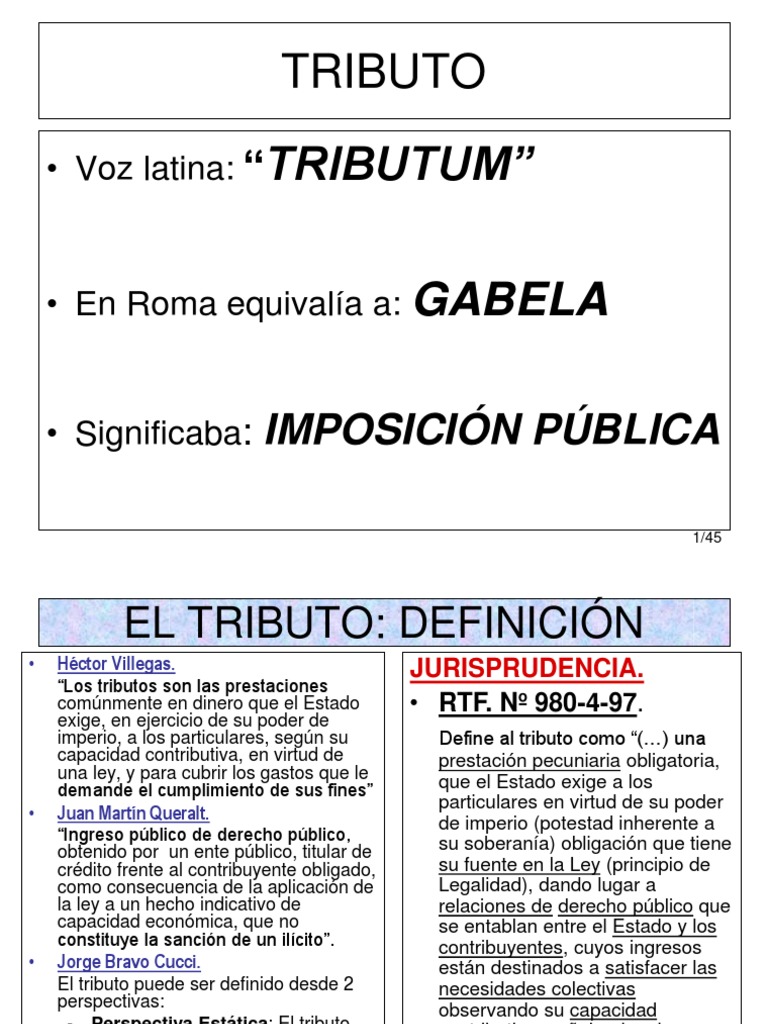Definición y clasificación del tributo | PDF | Políticas globales ...