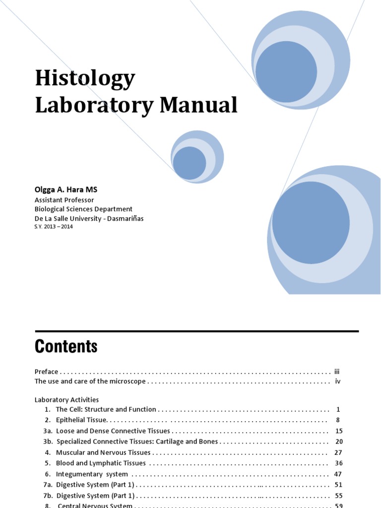 Histology Lab Manual Guide | PDF | Epithelium | Connective Tissue