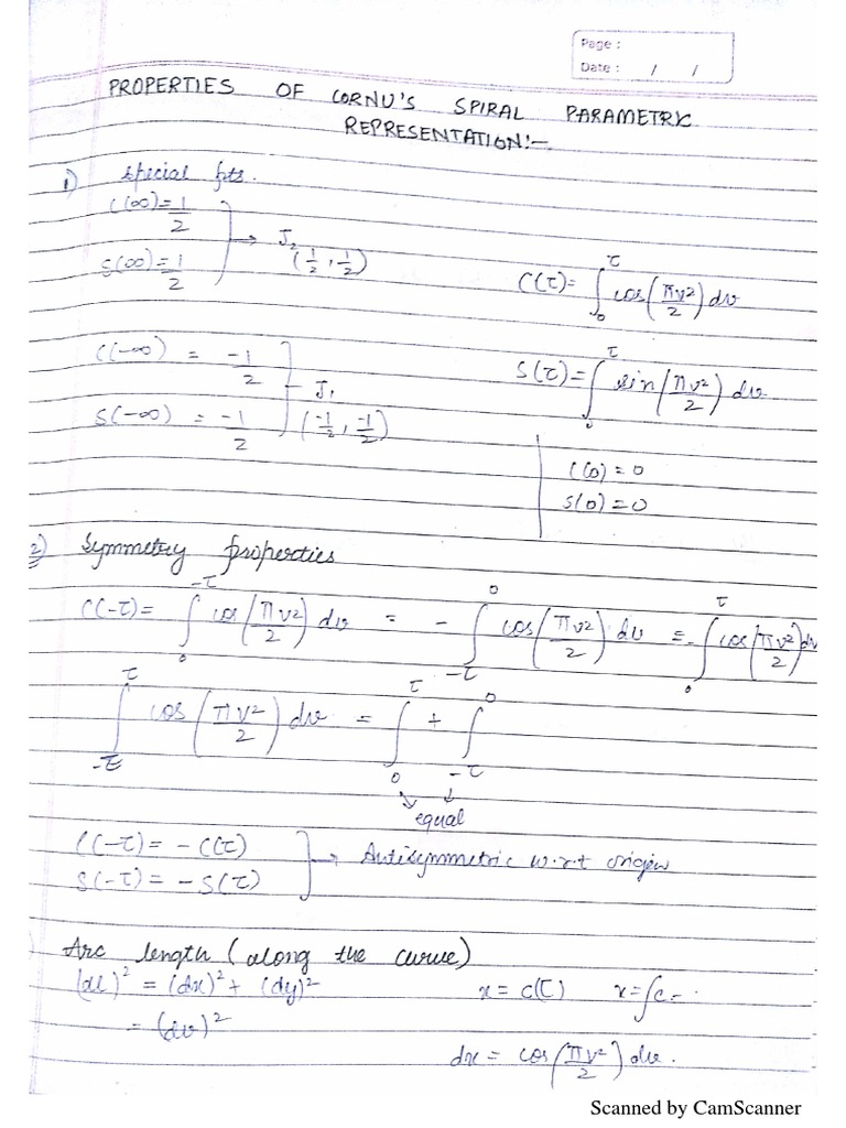 Cornu's Spiral | PDF