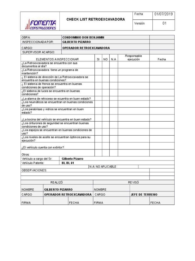 Check List Retro | PDF