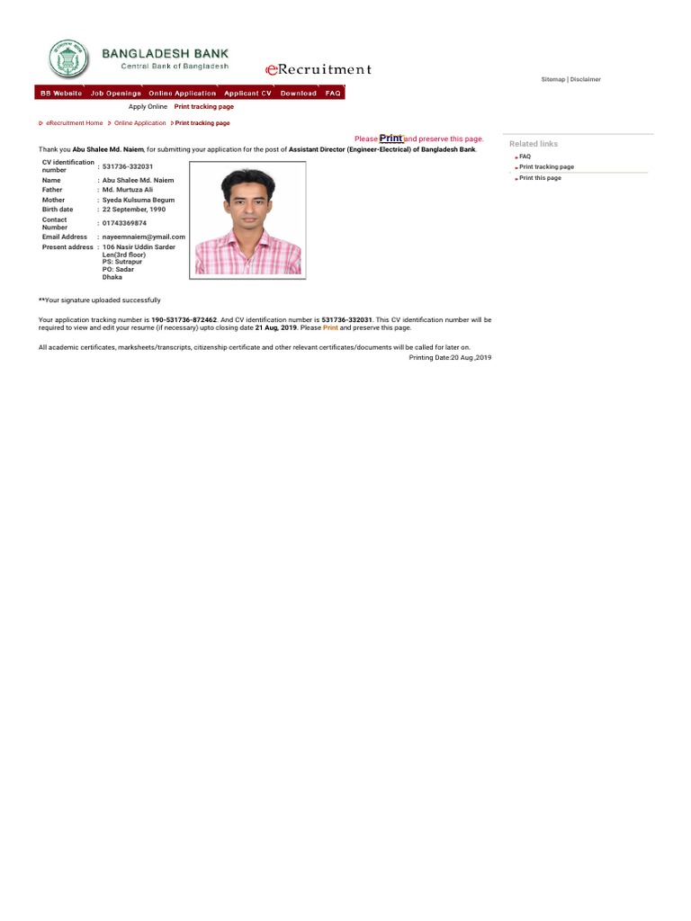 Application Tracking Number | PDF