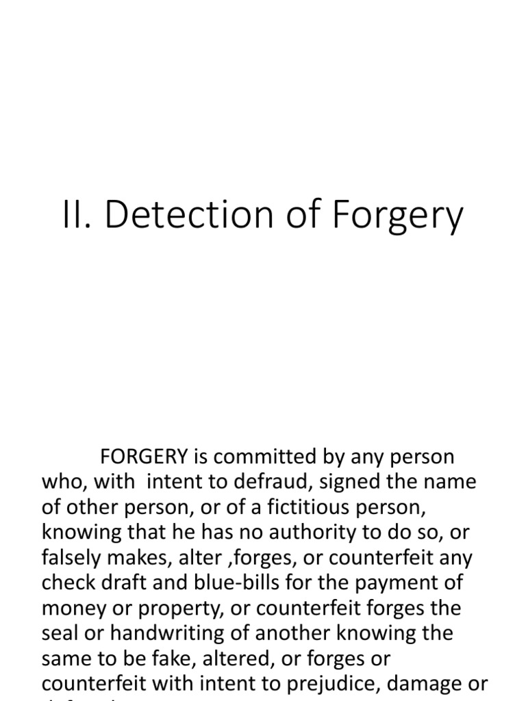 Detection of Forgery | PDF | Forgery