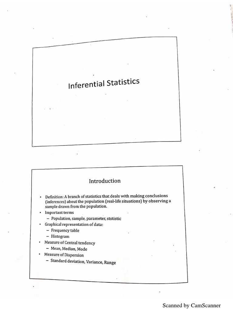 Inferential Statistics | PDF